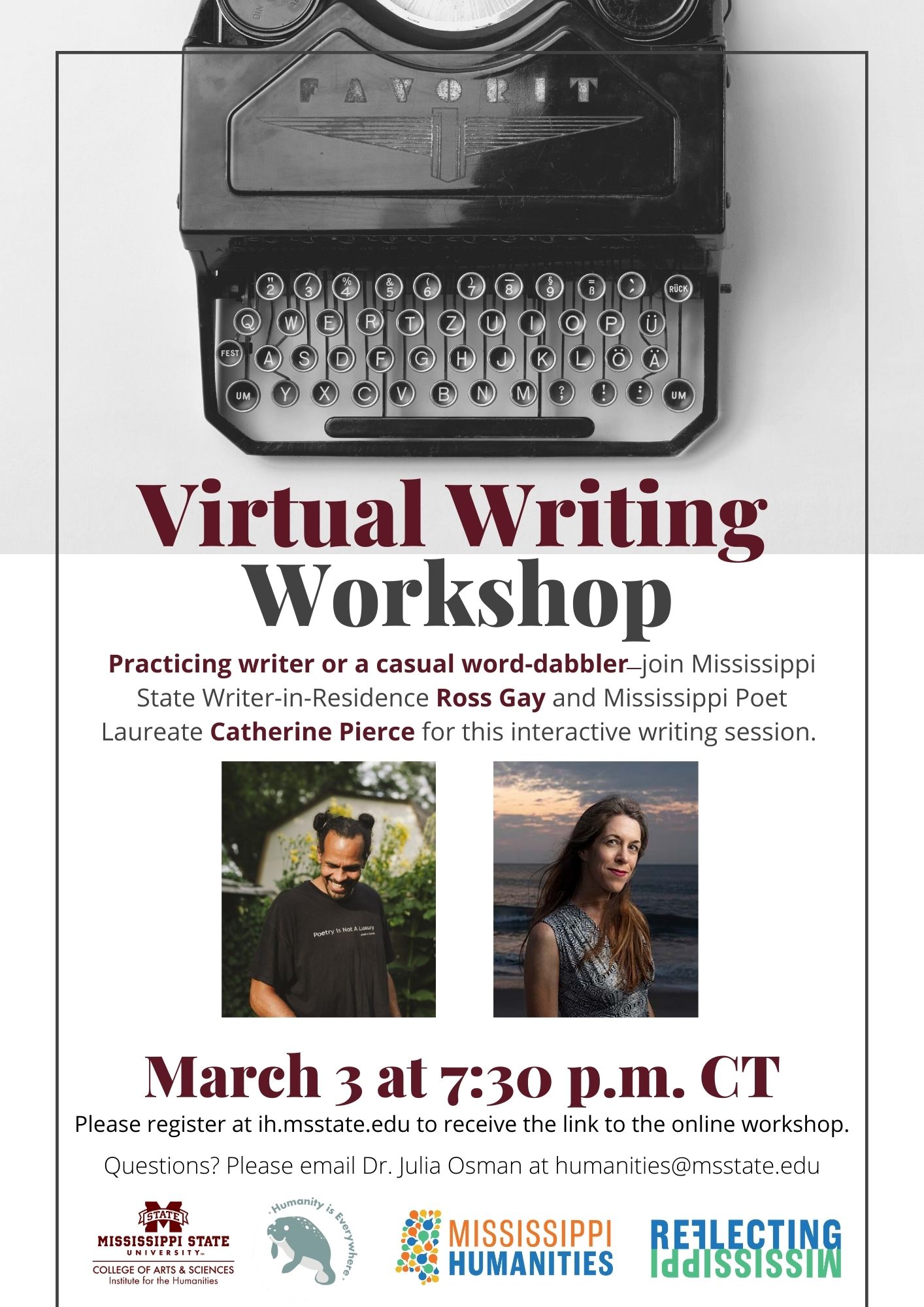 Register Here for the Virtual Writing Workshop | Mississippi State ...